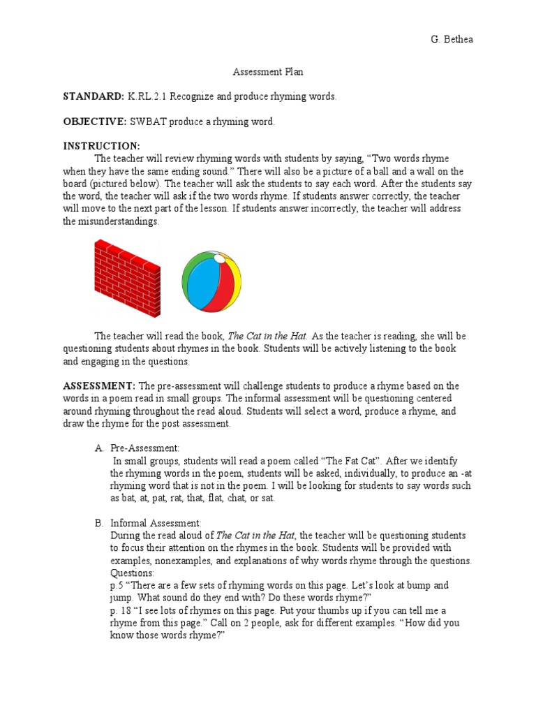 Assessment Plan | PDF | Behavior Modification | Cognition