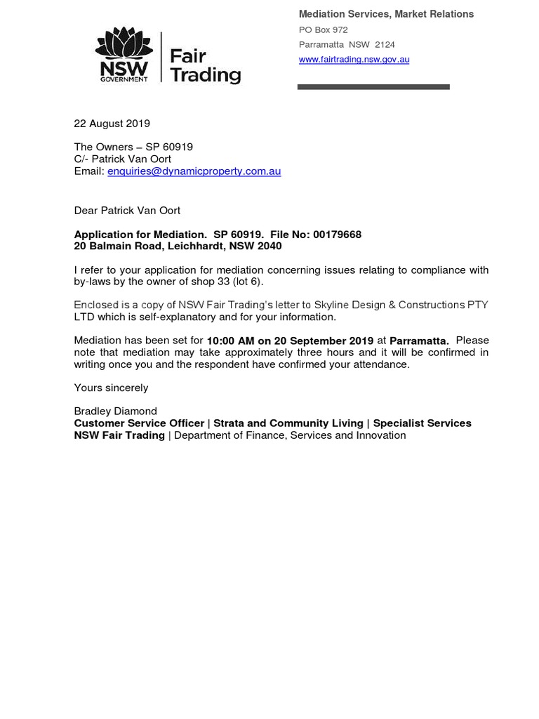 Lots 6 and 9 Notice of Mediation | PDF | Mediation | Government