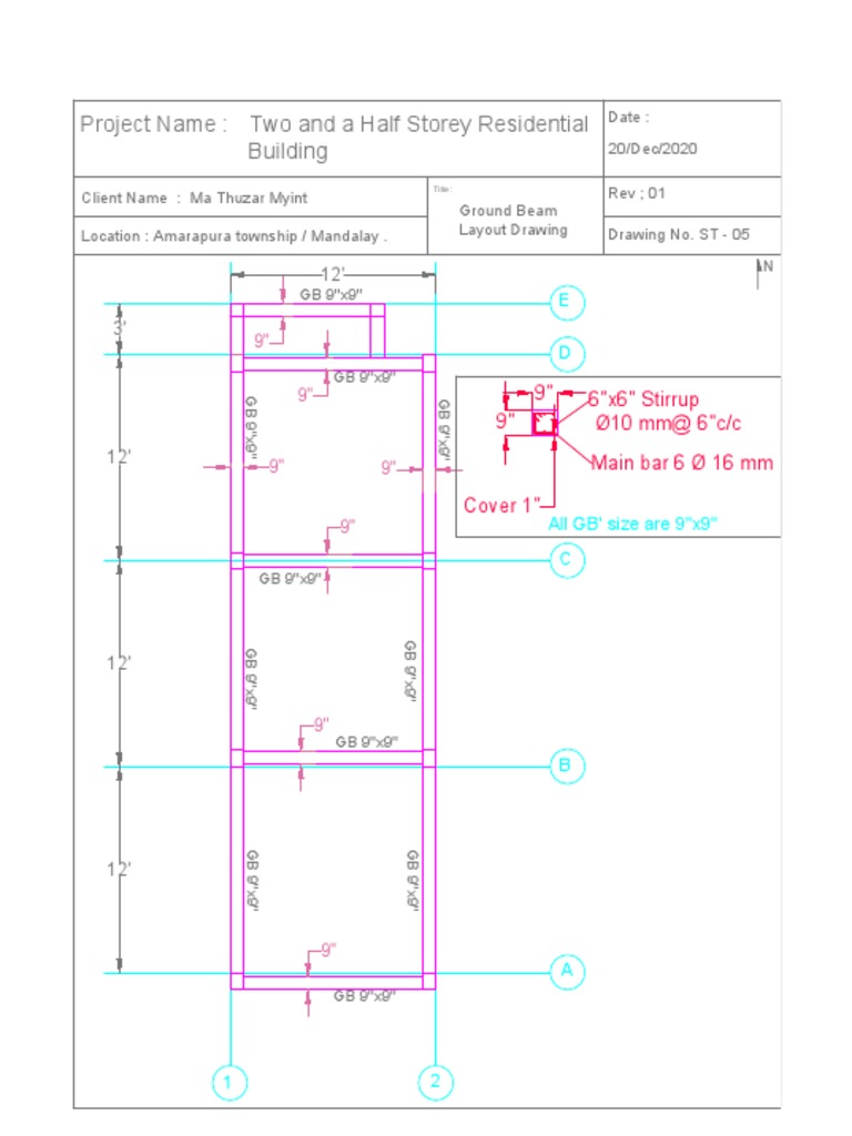 Ground Beam Plan | PDF