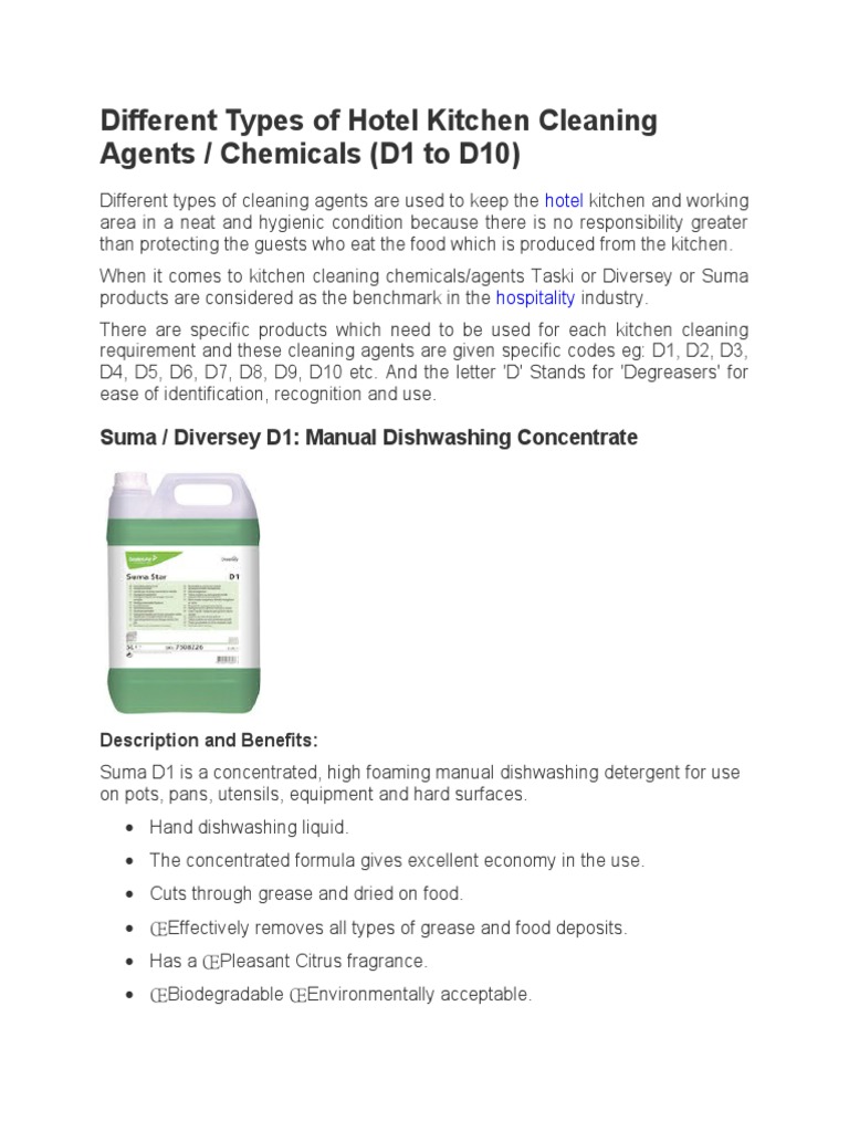 Clean Chem With Pic | PDF | Dishwasher | Disinfectant