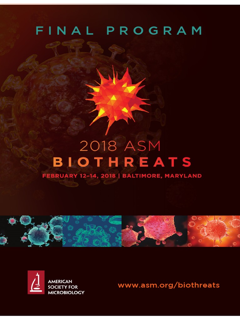 Biothreats 2018 Web FINAL Program PDF | PDF | Wellness | Medical