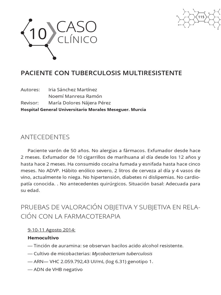6.1 - Caso Tuberculosis Multirresistente PDF | PDF | Mycobacterium ...