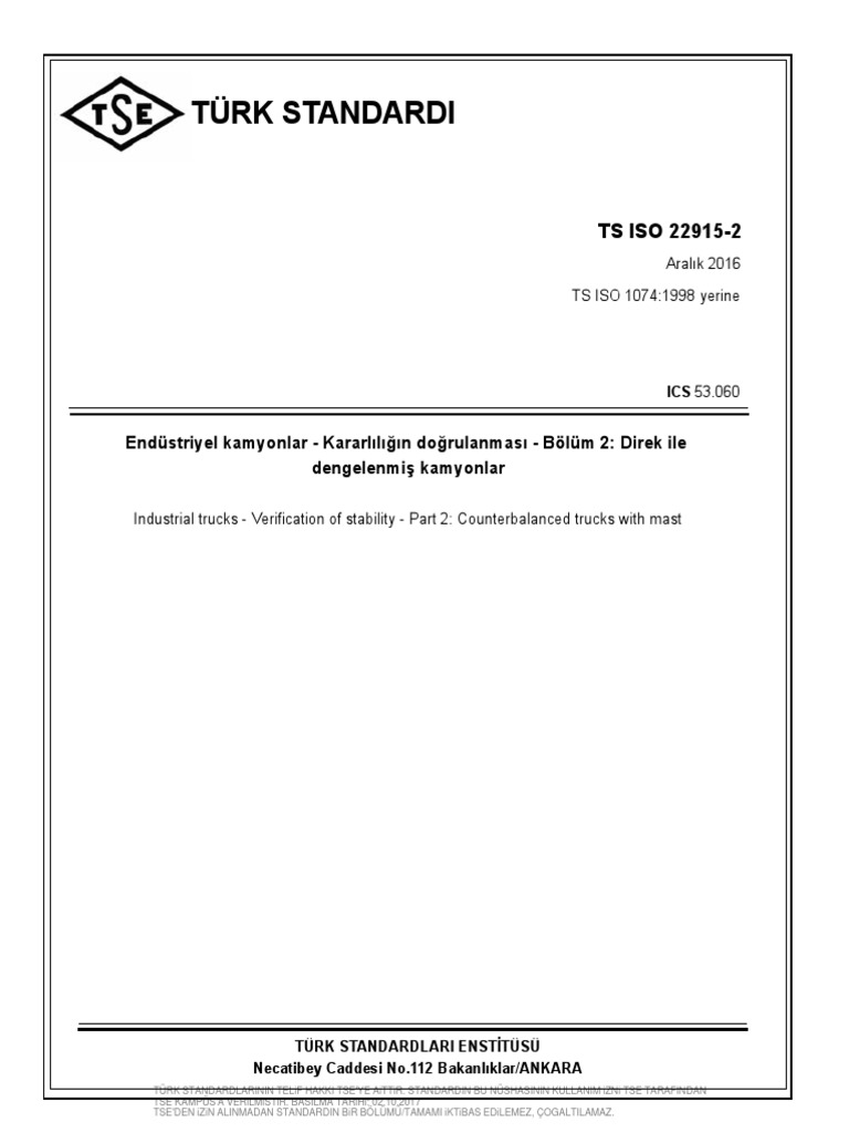 TS Iso 22915 - 2 | PDF