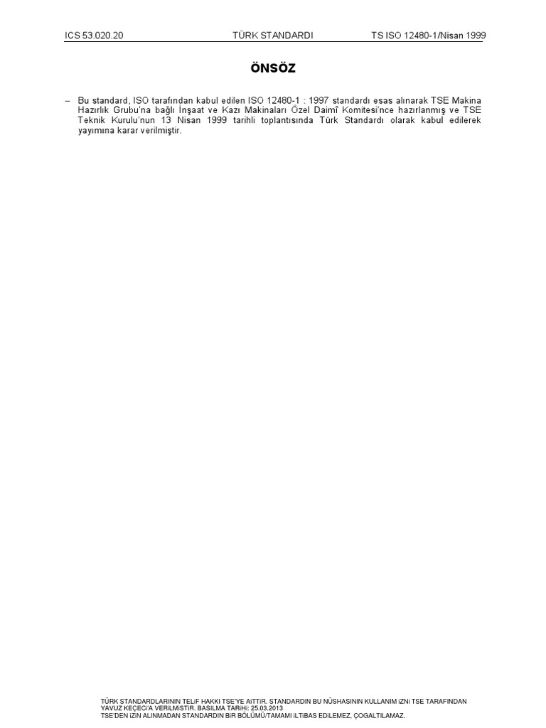 TS Iso 12480 1 | PDF