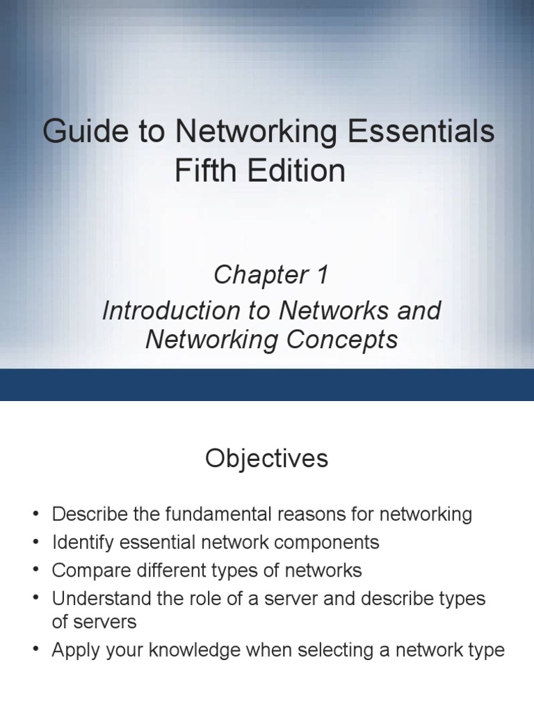 Guide To Networking Essentials Fifth Edition | PDF | Server (Computing ...