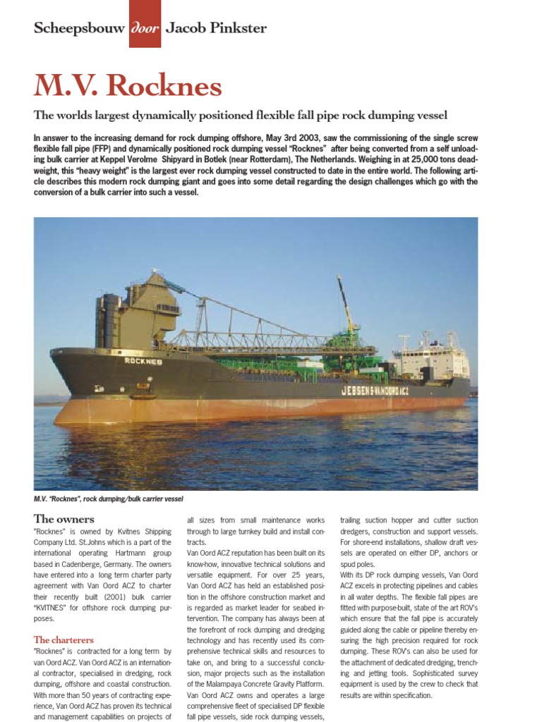 Rocknes: World's Largest Rock Dumping Vessel | PDF | Ships | Dredging