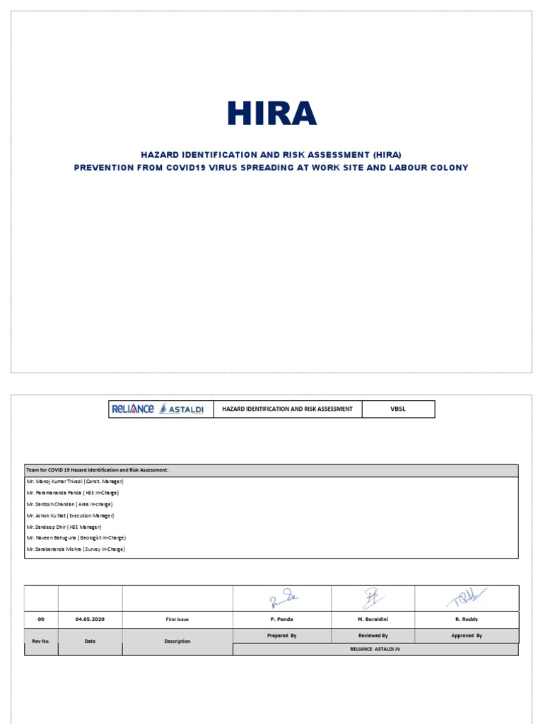 HIRA - COVID 19 Prevention and Controls | PDF | Transmission (Medicine ...