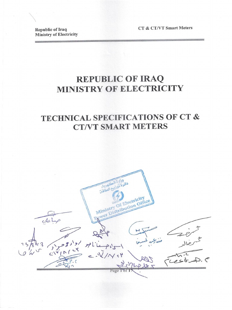 CT& CT-VT Smart Meter Specidications PDF | PDF