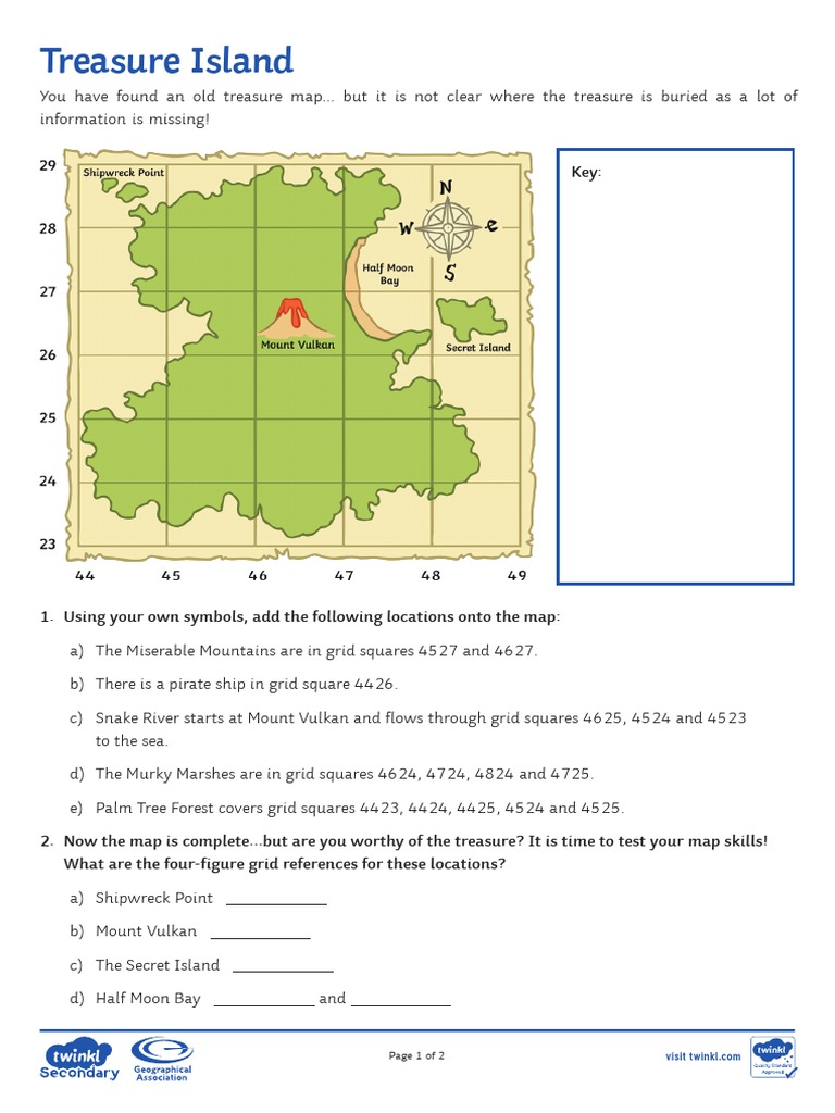 Treasure Island Activity Sheet