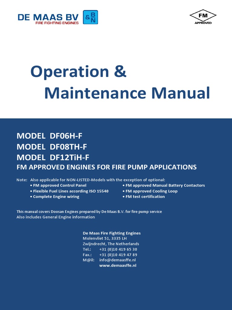 Doosan Fire Pump Engine Manual | PDF