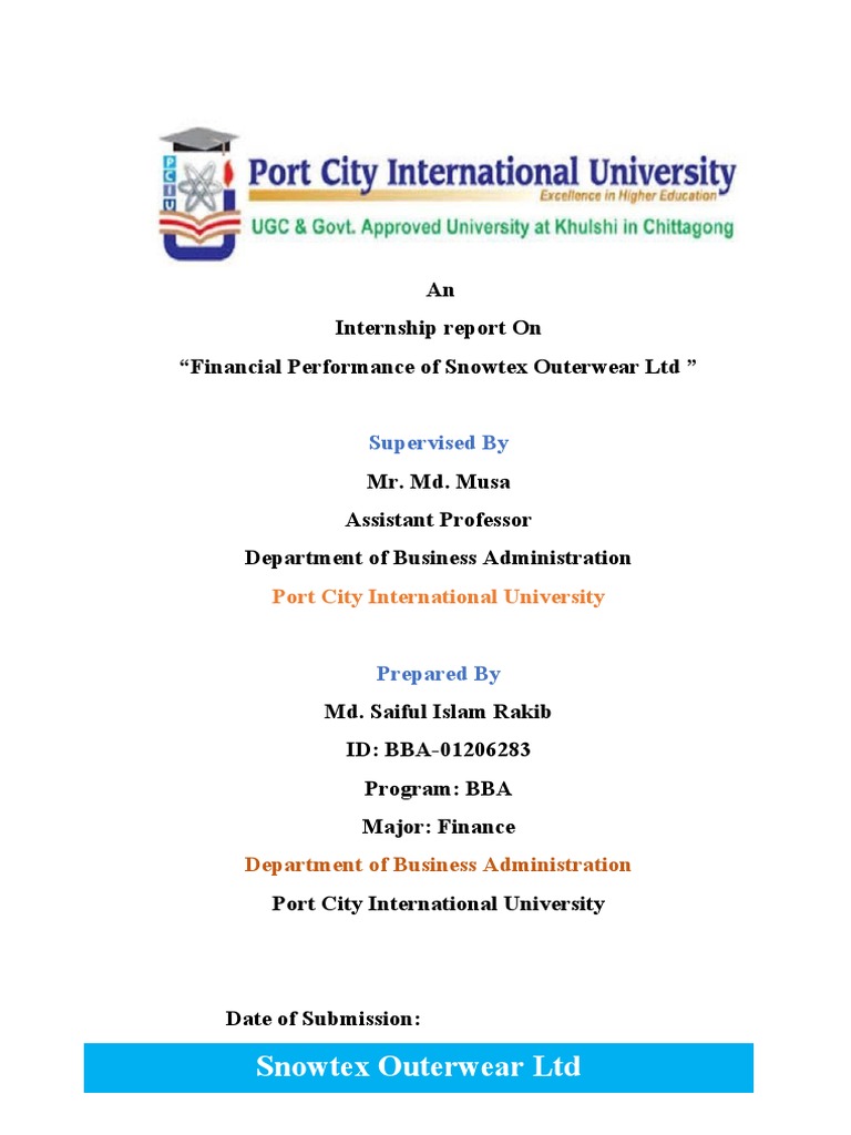 Saiful Islam Rakib (Bba 01206283) | PDF | Return On Equity | Gross Margin
