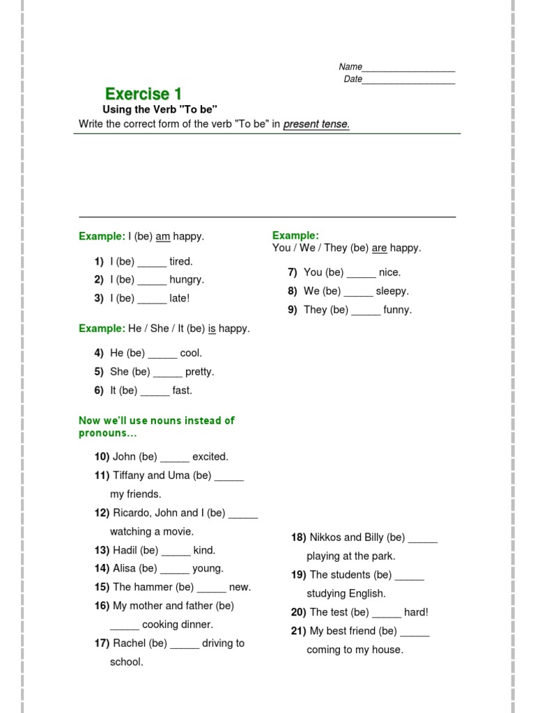 E4E - To Be - Quiz | PDF | Verb | English Language