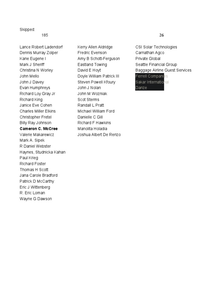 Cameron C. Mccree: Ferrell Companies Sakar International Danze | PDF