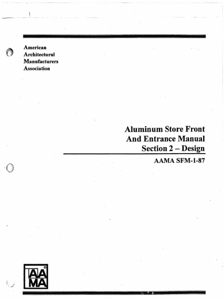 AAMA SFM-1-87 Section 2 - Design | PDF