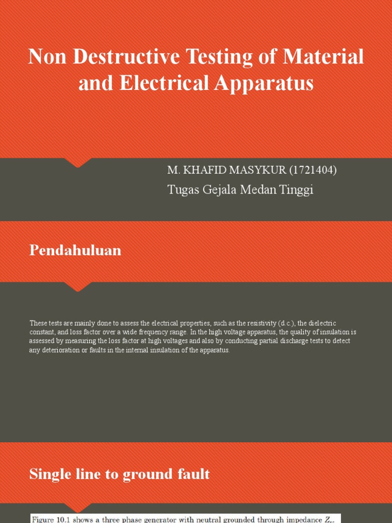 Non Destructive Testing of Material and Electrical Apparatus | PDF