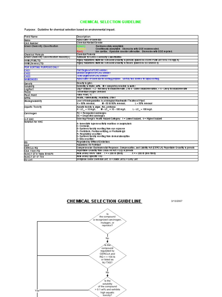 Chemical Selection Guide - V5 | PDF | Hydrogen Compounds | Functional Group