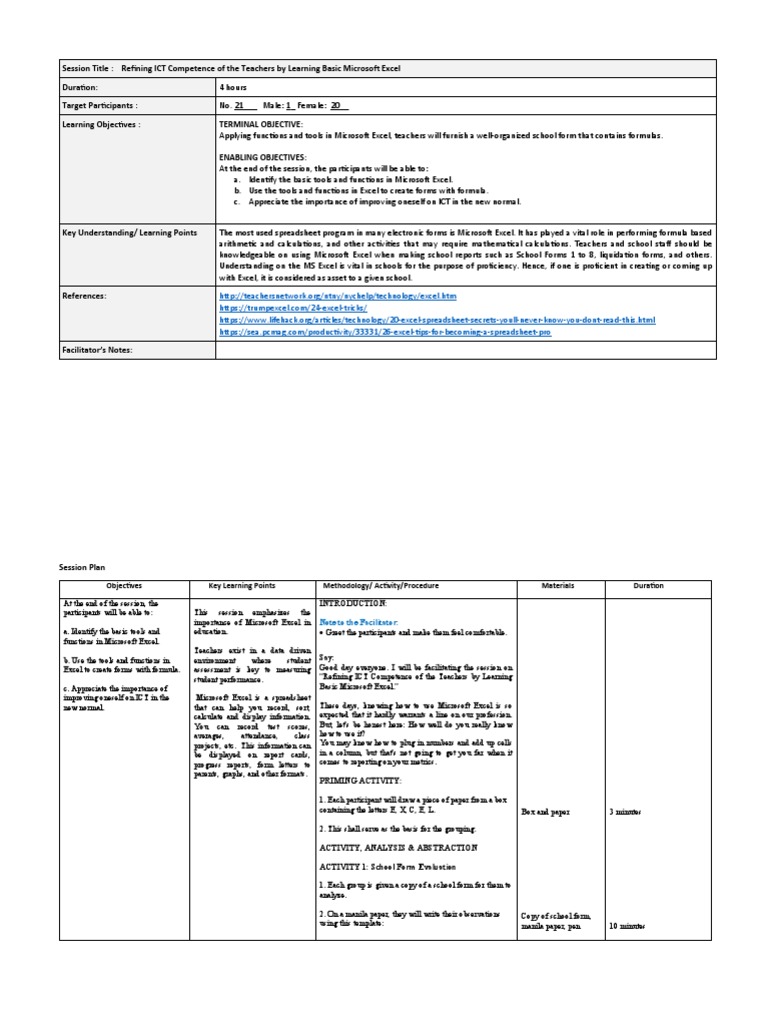 Session Guide INSET 2020 | PDF