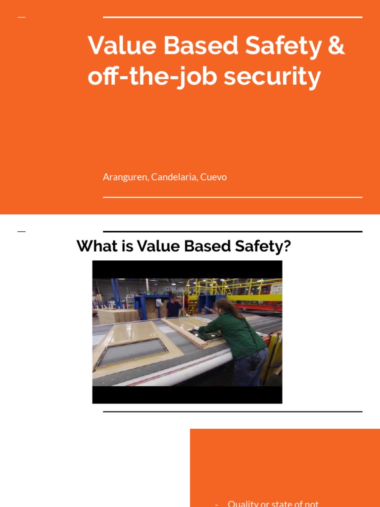Value Based Safety Principles | PDF | Safety | Regulatory Compliance