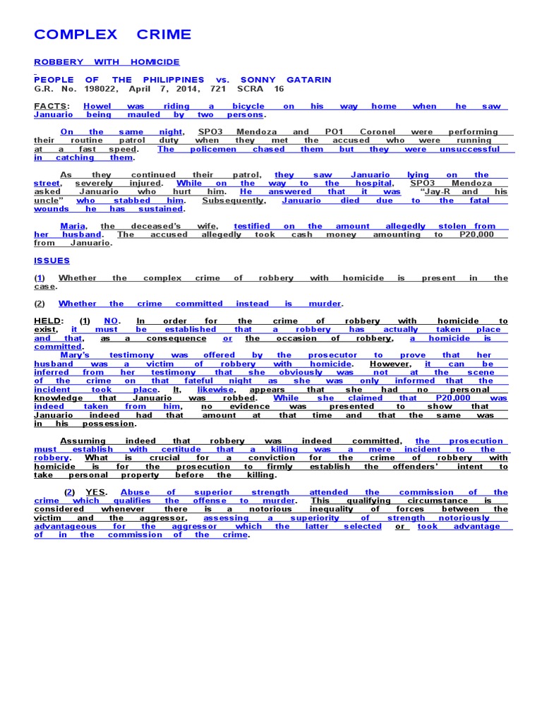 COMPLEX Crime | PDF | Conspiracy (Criminal) | Murder