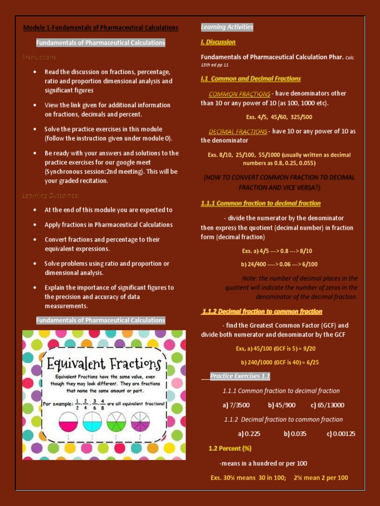 Fundamentals of Pharmaceutical Calculations Fundamentals of ...