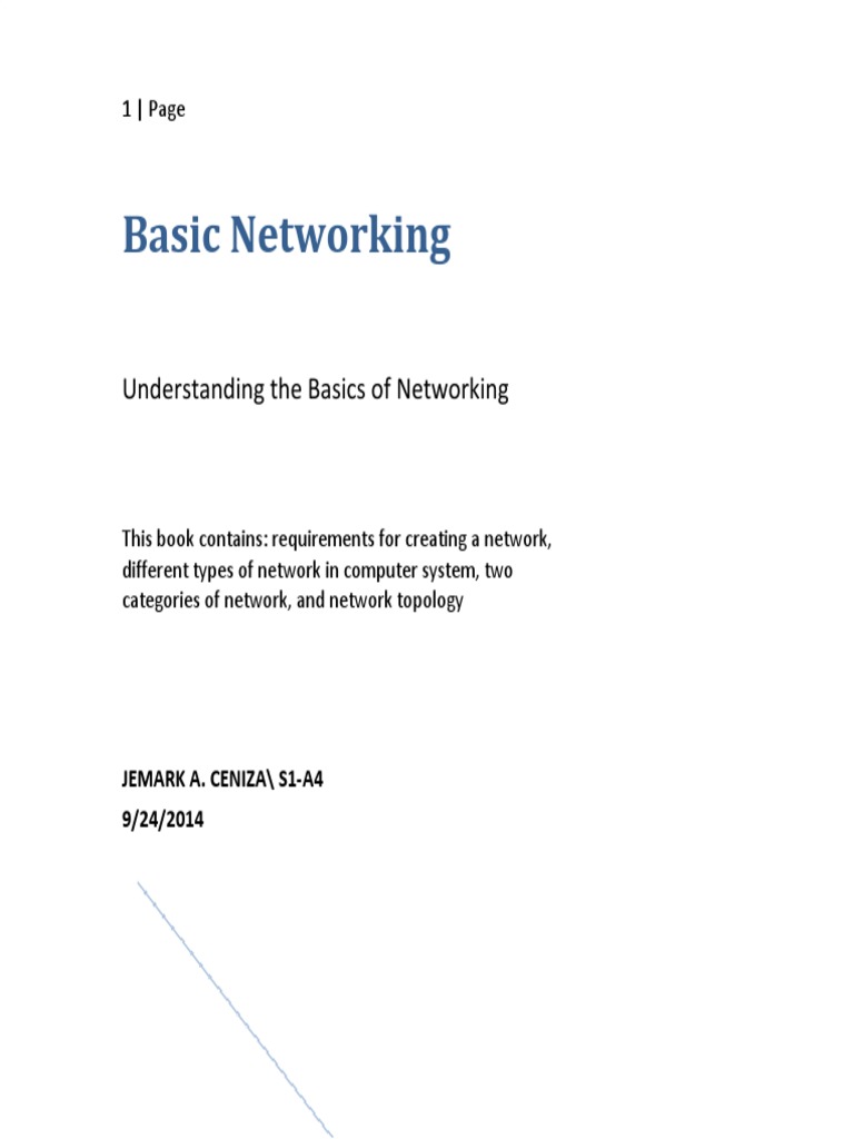 1415 1S S1A4 Ceniza F - Assign1 | PDF | Computer Network | Network Topology