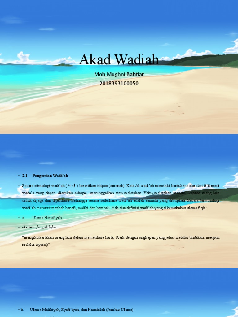 Akad Wadiah | PDF