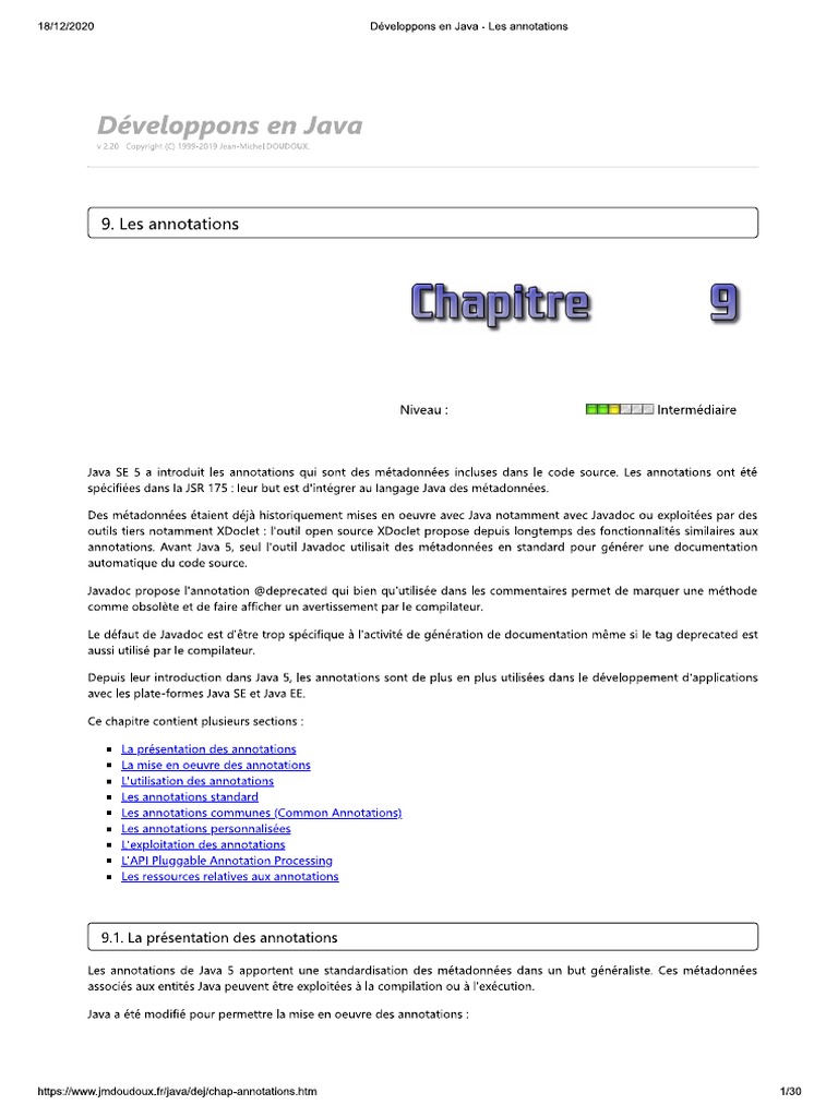Les Annotations Java | PDF