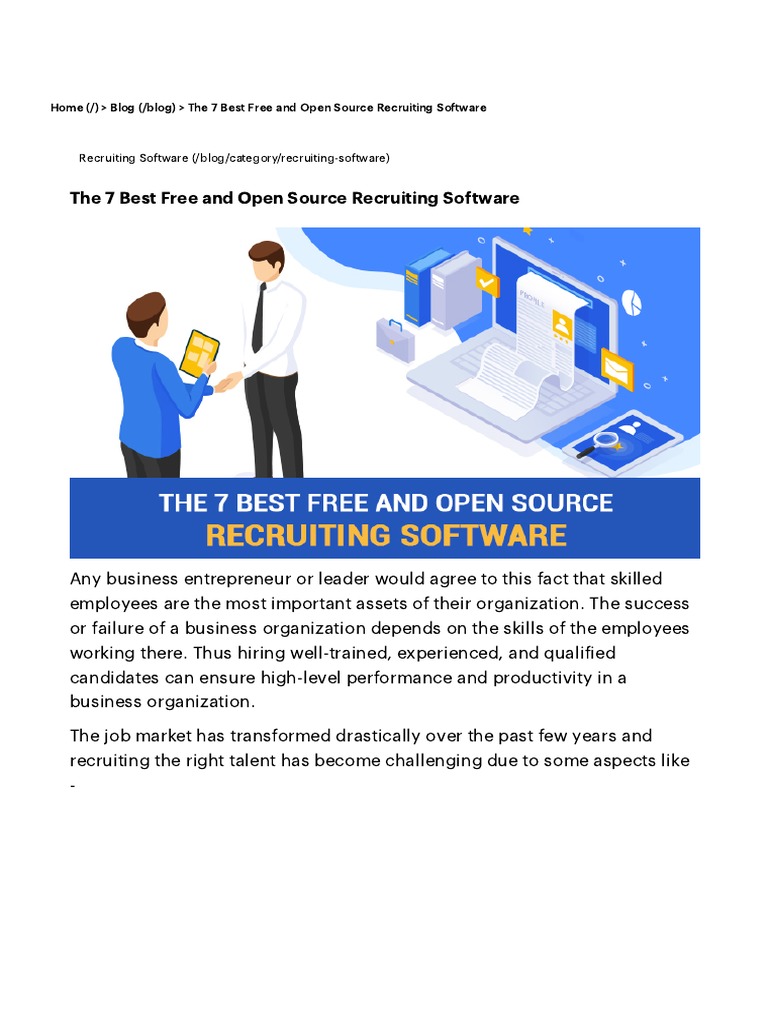Goodfirms Co Best Free Open Source Recruiting Software | PDF ...