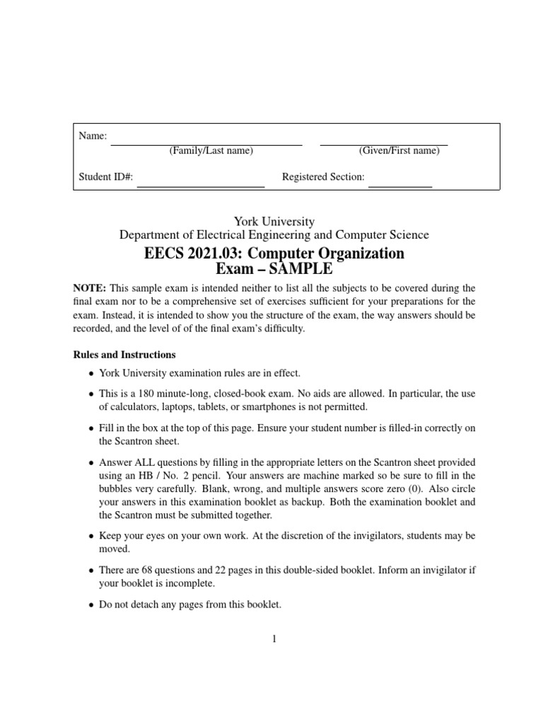 Final Sample PDF | PDF | Test (Assessment) | Cpu Cache