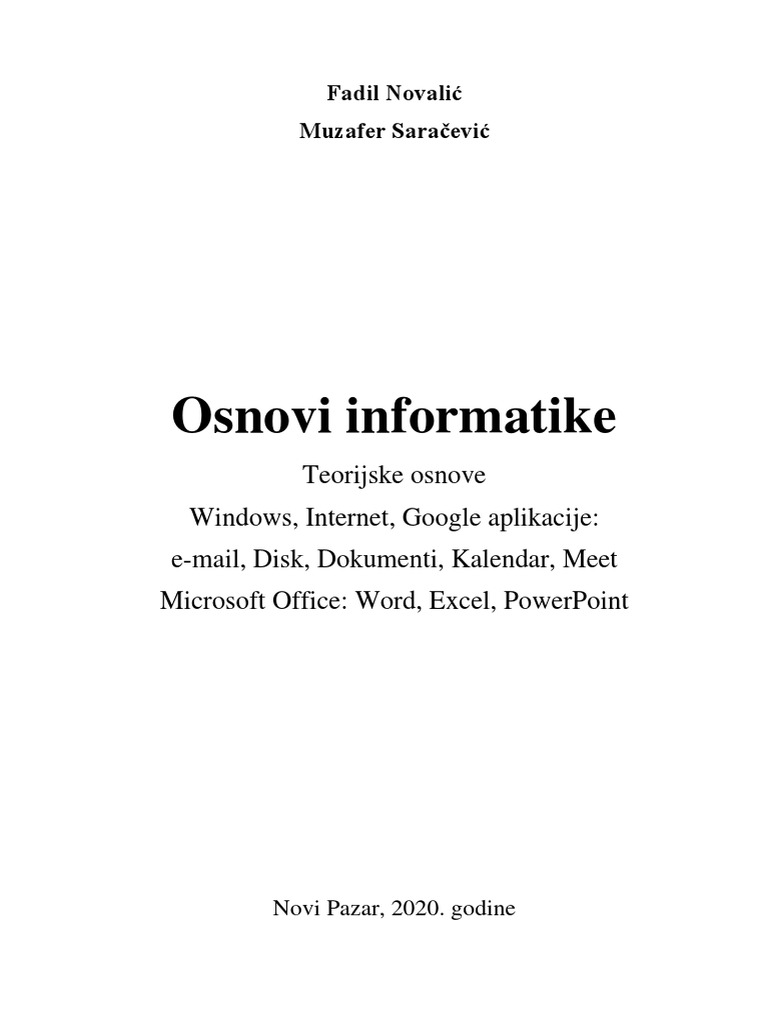 Osnovi Informatike PowerPoint | PDF