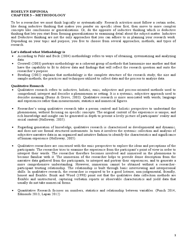 Research Proposal - Chapter 3 Methodology | PDF | Sampling (Statistics ...