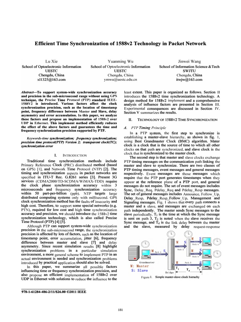1588 IEEE in Packet Network | PDF | Internet Protocols | Multicast
