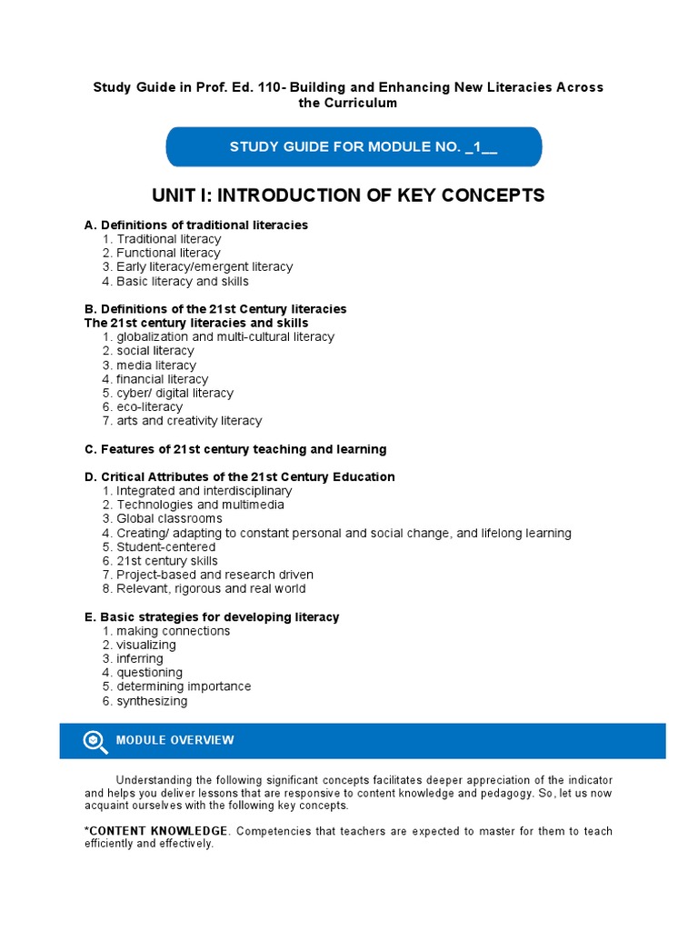 Prof Ed 110 sg1 | PDF | Literacy | Curriculum