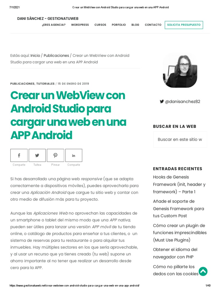 Crear Un WebView Con Android Studio para Cargar Una Web en Una APP ...