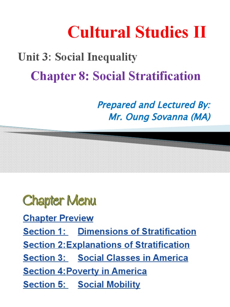 Chapter 8 Social Stratification | PDF | Social Stratification | Social ...