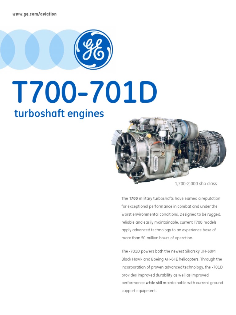 Datasheet T700 701D PDF | PDF | Rotorcraft | Engines