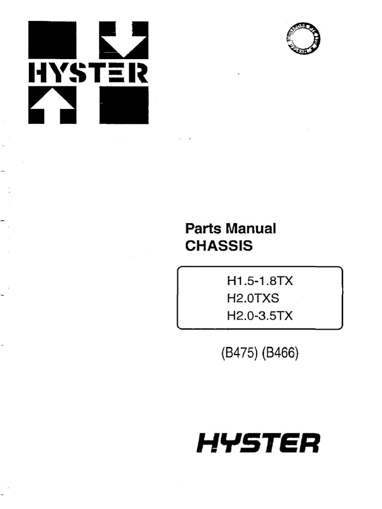 Parts Manual Chassis h1.5-3.5tx (b475) (b466) | PDF