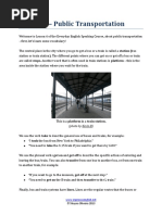 Transport - Lesson Notes | PDF | Train | Rapid Transit