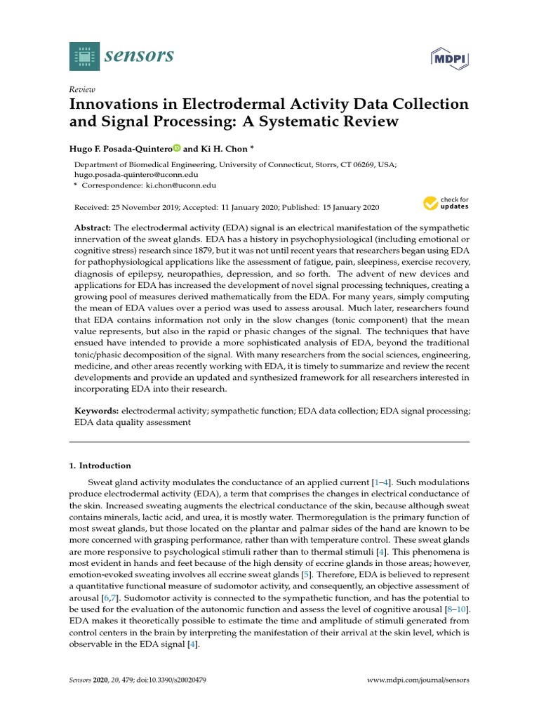 Sensors: Innovations in Electrodermal Activity Data Collection and ...