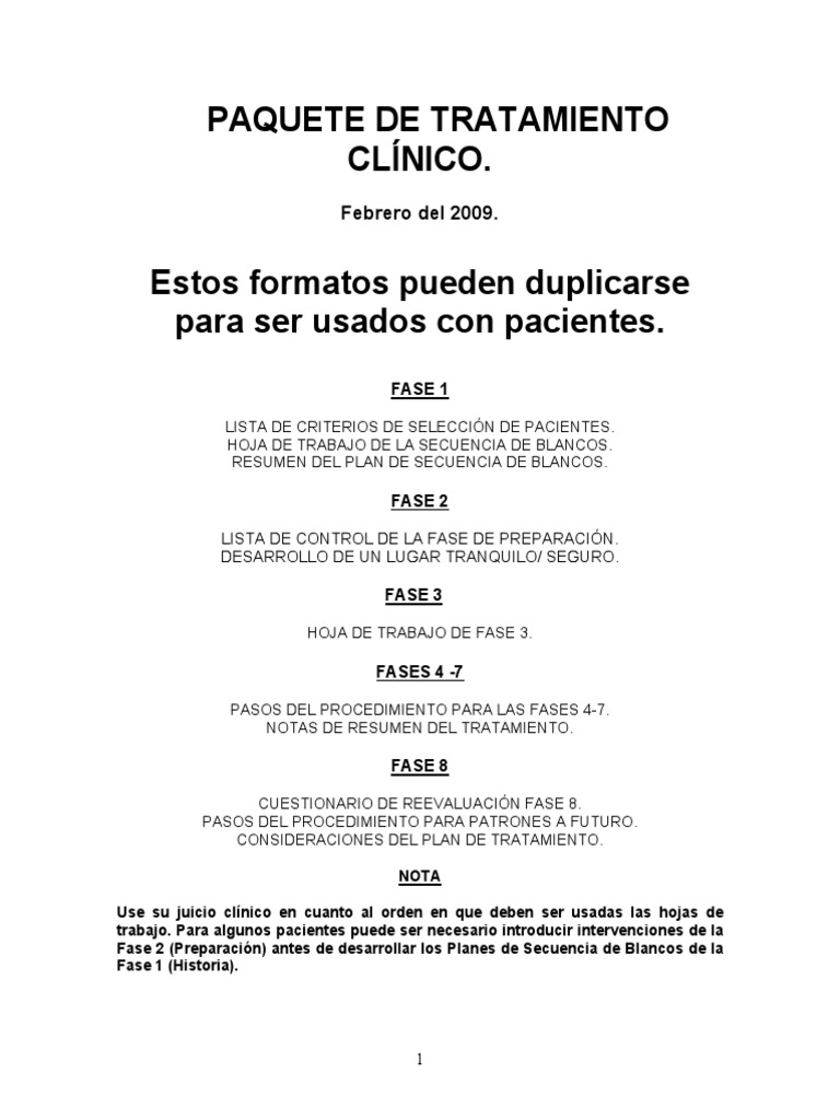 Spanish Protocol-1 PDF | PDF | Las emociones | Psiquiatría