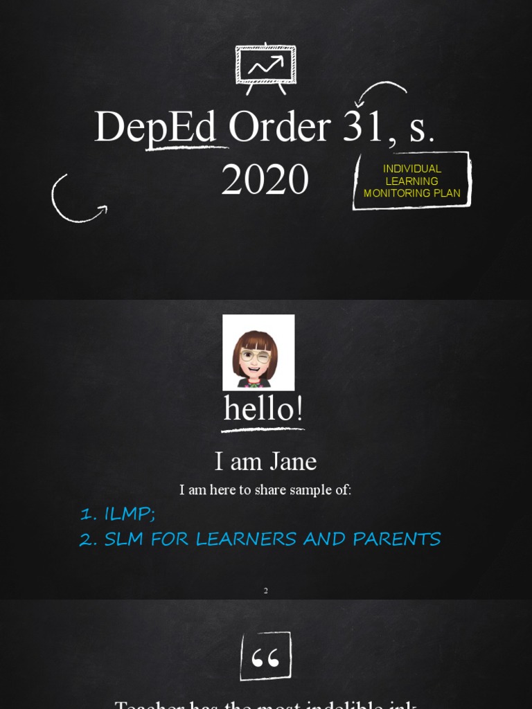 Deped Order 31, S. 2020: Individual Learning Monitoring Plan | PDF