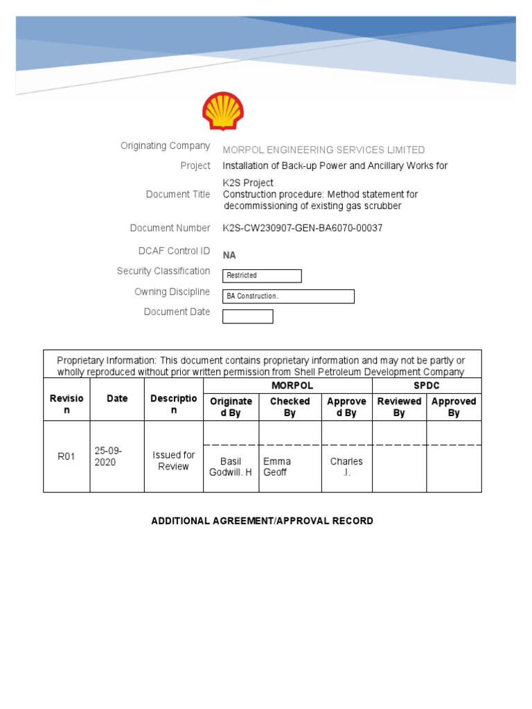 Gas Scrubber Decommissioning Guide | PDF | Personal Protective ...