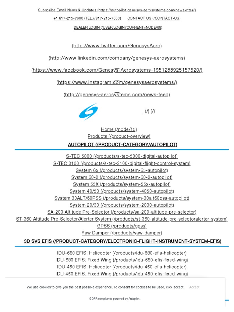 Genesys Aerosystems VFR HeliSAS Helicopter Autopilot +++++ | PDF ...