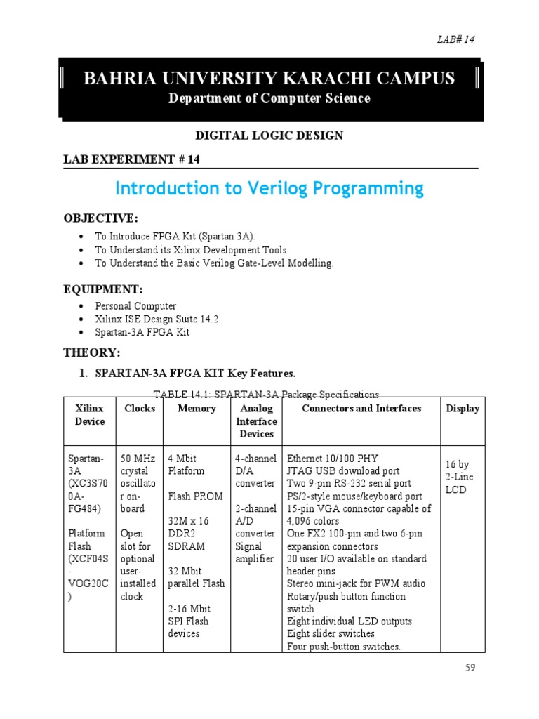 Lab 14 Verilog Hdl 27092020 050232pm Pdf Logic Gate Field 0158