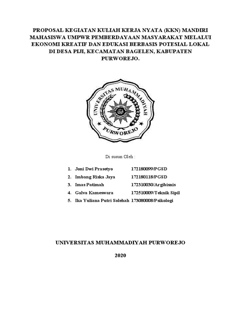 Proposal KKN Full Piji Fix | PDF