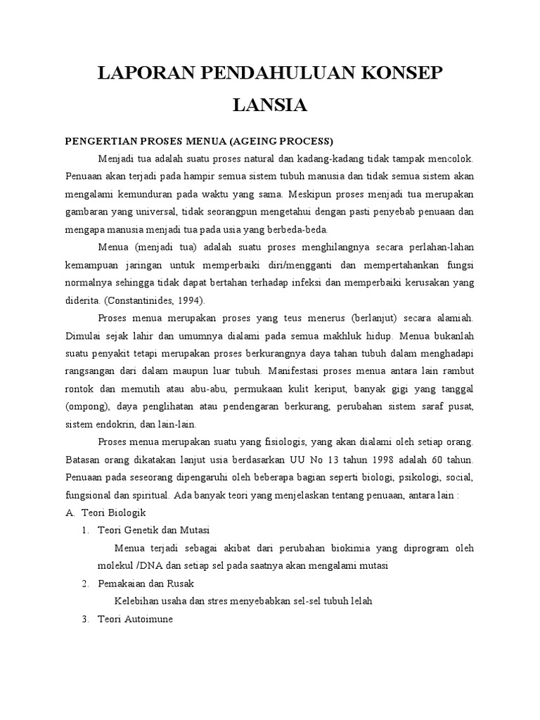 LP Konsep Lansia | PDF