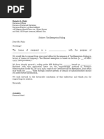 Letter Request For Closure of Business - BIR | PDF