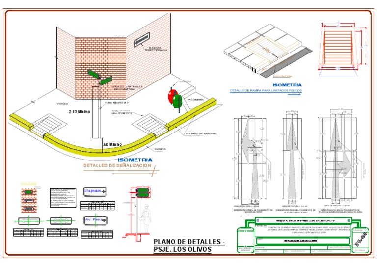 PSJ Los Olivos plotear-PLANO DETALLES SEÑALIZACION | PDF
