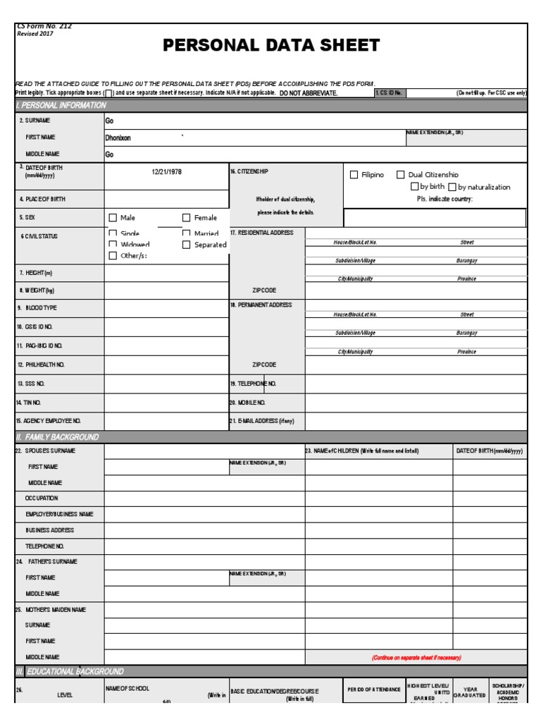 PDS Template | Download Free PDF | Passport | Crime & Violence
