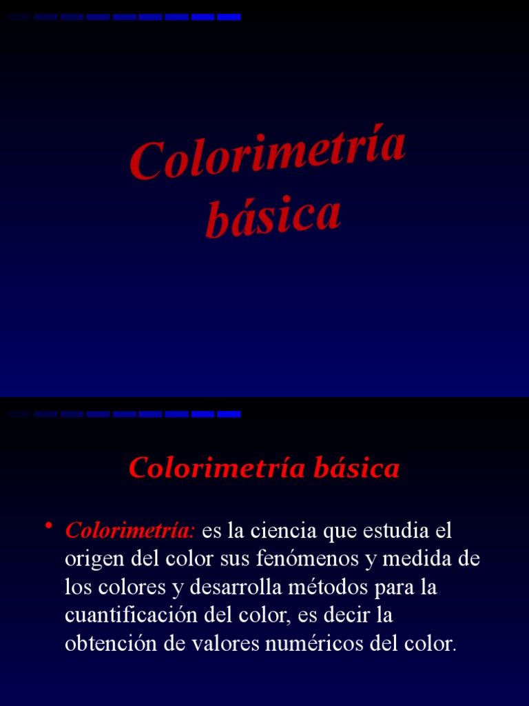 Introducción a la Colorimetría Básica | PDF